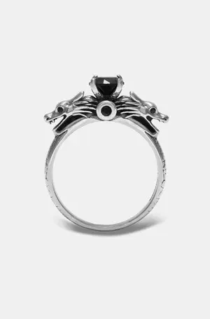 DISTURBIA Querida Sterling Dragon Ring