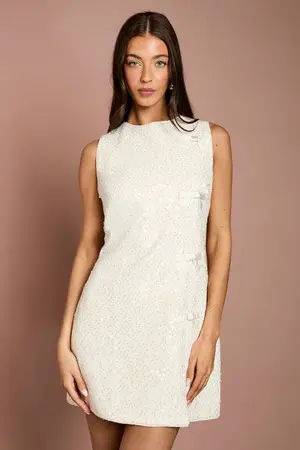 Coast Sequin Bow Detail Mini Shift Dress
