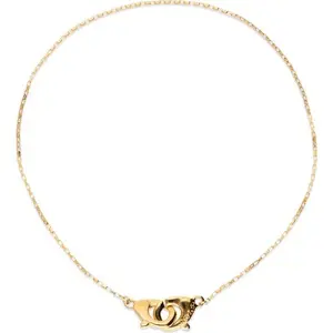 UNODE50 18k -plated Necklace With Interlocking Carabiner Detail - Gold