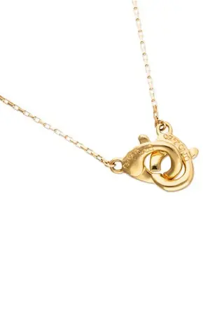 UNODE50 18k -plated Necklace With Interlocking Carabiner Detail