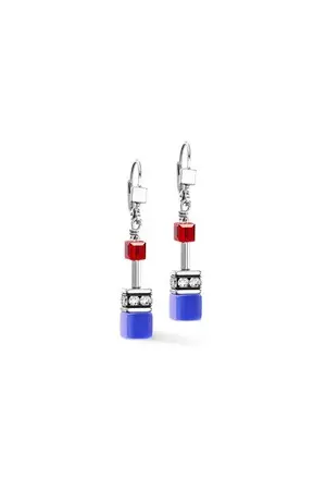 COEUR DE LION Geocube Limited Edition Drop Earrings - Silver