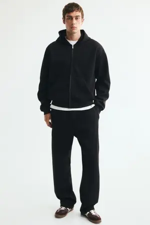 H&M Relaxed-fit Interlock Sweatpants - Black