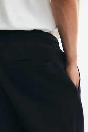 H&M Relaxed-fit Interlock Sweatpants - Navy Blue