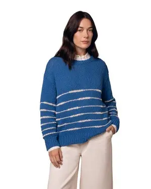 CELTIC & CO. Long Sleeve Drop Stitch Breton Sweater