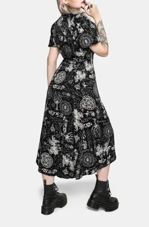 DISTURBIA V-neck Midi Dress