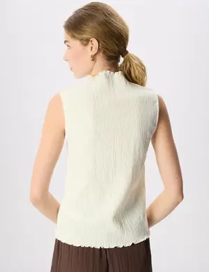Whistles Textured Sleeveless Top