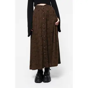 DISTURBIA Rosamoth Button Up Midi Skirt