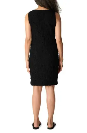 Eileen Fisher Sleeveless Bateau Neck Dress - Black