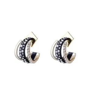 DEJI ENIOLA Trinity Diamond Earrings