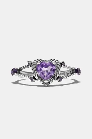 DISTURBIA Devotion Sterling Amethyst Ring