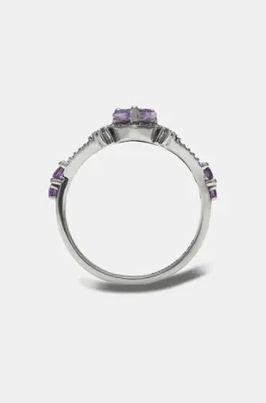 DISTURBIA Devotion Sterling Amethyst Ring