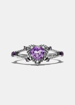 DISTURBIA Devotion Sterling Amethyst Ring