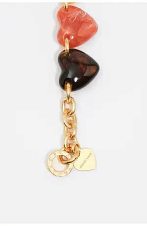 Bimba Y Lola Resin Hearts Necklace