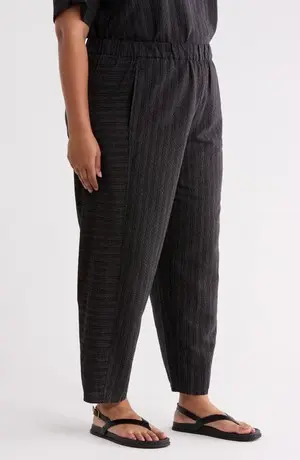 Eileen Fisher Pinstripe Lantern Ankle Pants