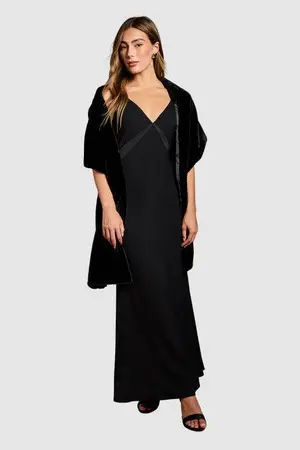 Coast Faux Fur Shawl - Black