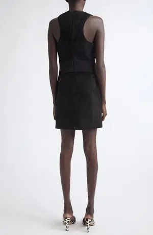 FERRAGAMO Sleeveless Suede Mini Dress