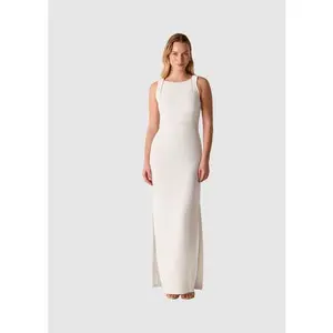 Whistles Sleeveless Tie Back Maxi Dress - Ivory