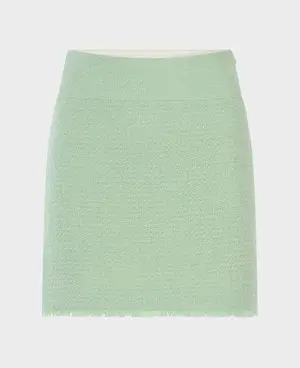 REALLY WILD CLOTHING Gabrielle Wool Boucle Skirt - Green