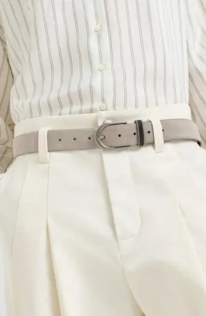Brunello Cucinelli Suede Belt With Monili