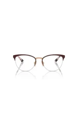 VOGUE EYEWEAR 53mm Oval Optical Glasses - Red