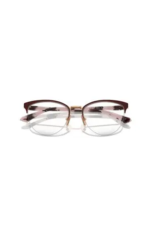 VOGUE EYEWEAR 53mm Oval Optical Glasses - Red