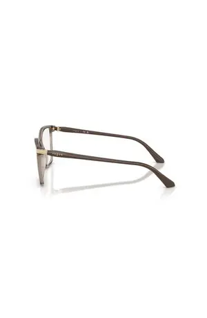 VOGUE EYEWEAR 53mm Square Optical Glasses - Brown
