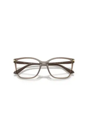 VOGUE EYEWEAR 53mm Square Optical Glasses - Brown