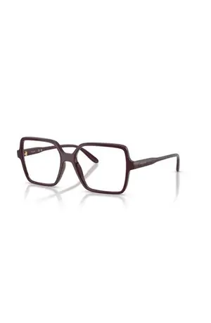 VOGUE EYEWEAR 51mm Square Optical Glasses - Red