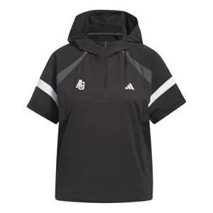 Adidas Half-zip Hooded Anorak Jacket Asia Sizing - Black