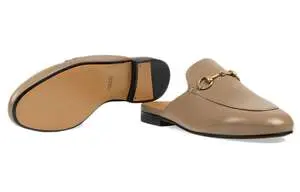 Gucci Princetown Leather Slipper 'brown Leather