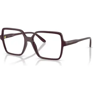 VOGUE EYEWEAR 49mm Square Optical Glasses - Red