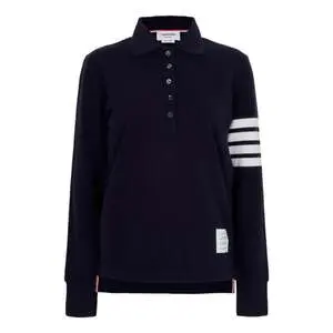 Thom Browne Classic Collar Polo Shirt With Signature Stripes
