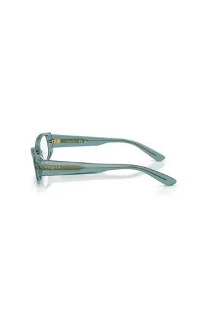 VOGUE EYEWEAR 53mm Rectangle Optical Glasses - Blue