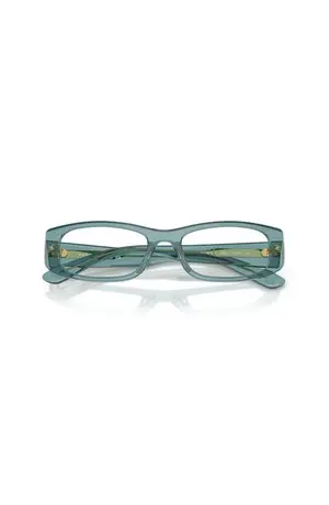 VOGUE EYEWEAR 53mm Rectangle Optical Glasses - Blue