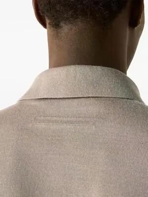 Zegna Light Taupe Mélange Cashseta Polo Shirt - Neutrals
