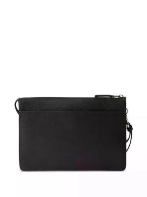 Prada Saffiano Leather Clutch Bag - Black