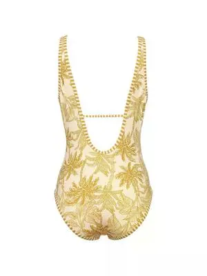 ERES Destination Palm-print Cut-out Swimsuit
