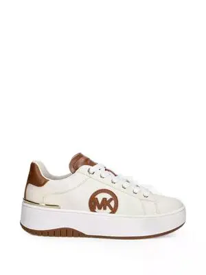Michael Kors Platform Sneakers With Logo Patch - Neutrals
