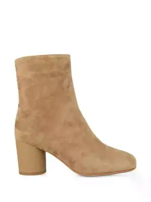 LINDA BAUMANN Suede Block-heel Ankle Boots - Neutrals