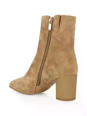 LINDA BAUMANN Suede Block-heel Ankle Boots