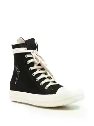 Rick Owens Embroidered Star High-top Sneakers
