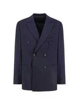 SEVEN GAUGE Double-breasted Peak-lapel Blazer