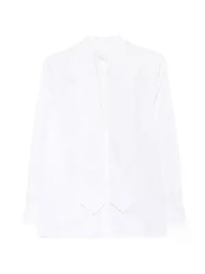 DONDUP Tie-detail Long-sleeve Shirt - White