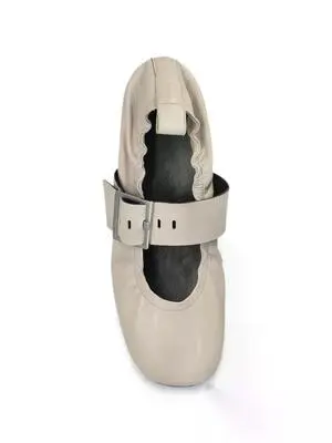 ALOHAS Sarea Buckle-fastening Ballet Flats - Neutrals