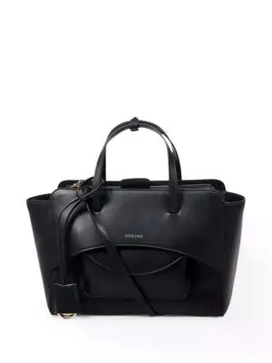 HIDESINS Medium Flap Tote Bag - Black