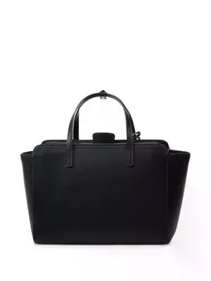 HIDESINS Medium Flap Tote Bag - Black