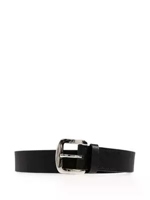 Dsquared2 Leather Belt With Silver-tone Buckle - Black