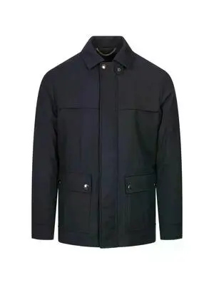 Canali Concealed-fastening Jacket - Blue