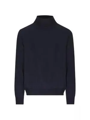 Tagliatore Roll-neck Knitted Sweater - Blue