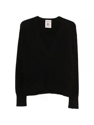 SEMICOUTURE Bertha V-neck Sweater - Black